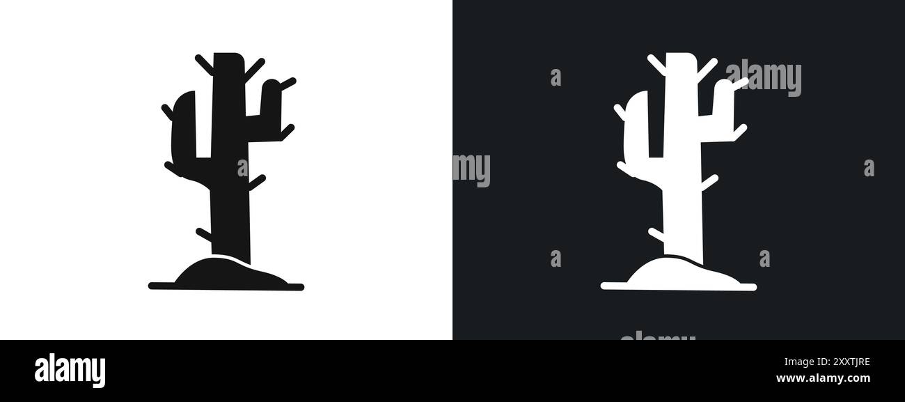 Cactus icon linear vector graphics sign or symbol set for web app ui ...