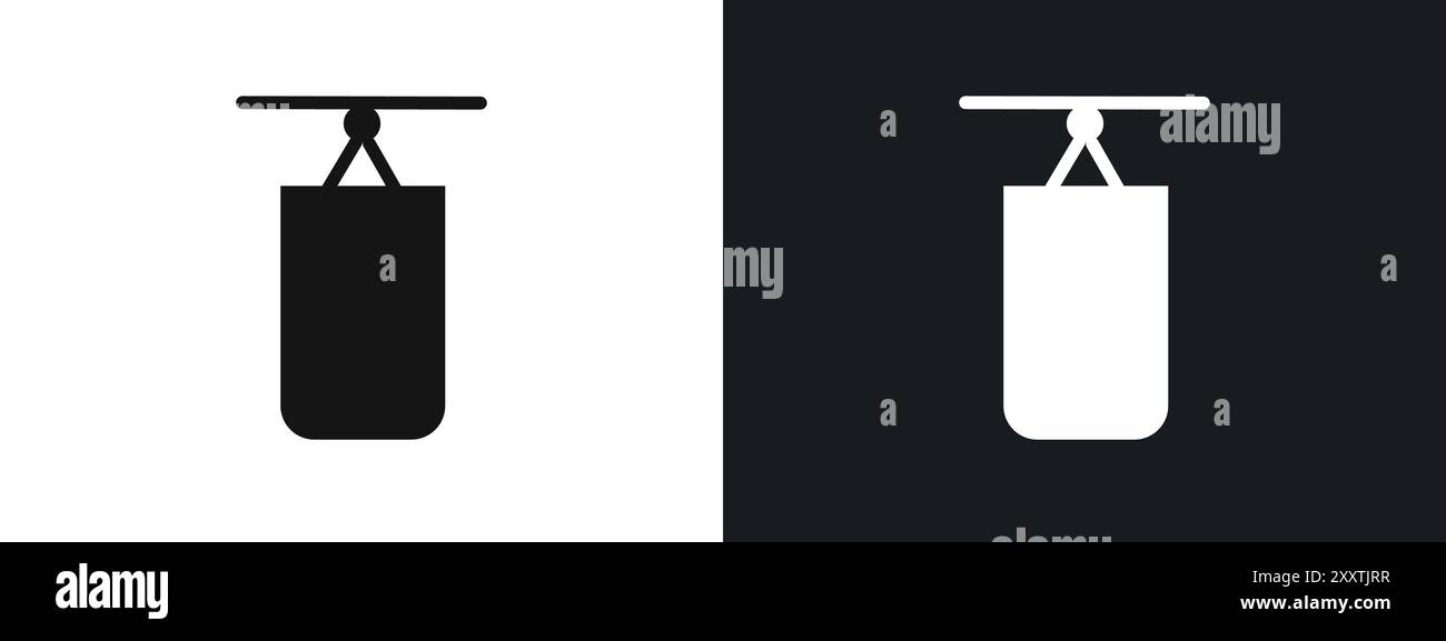 Boxing punch bag icon linear vector graphics sign or symbol set for web app ui Stock Vector ...