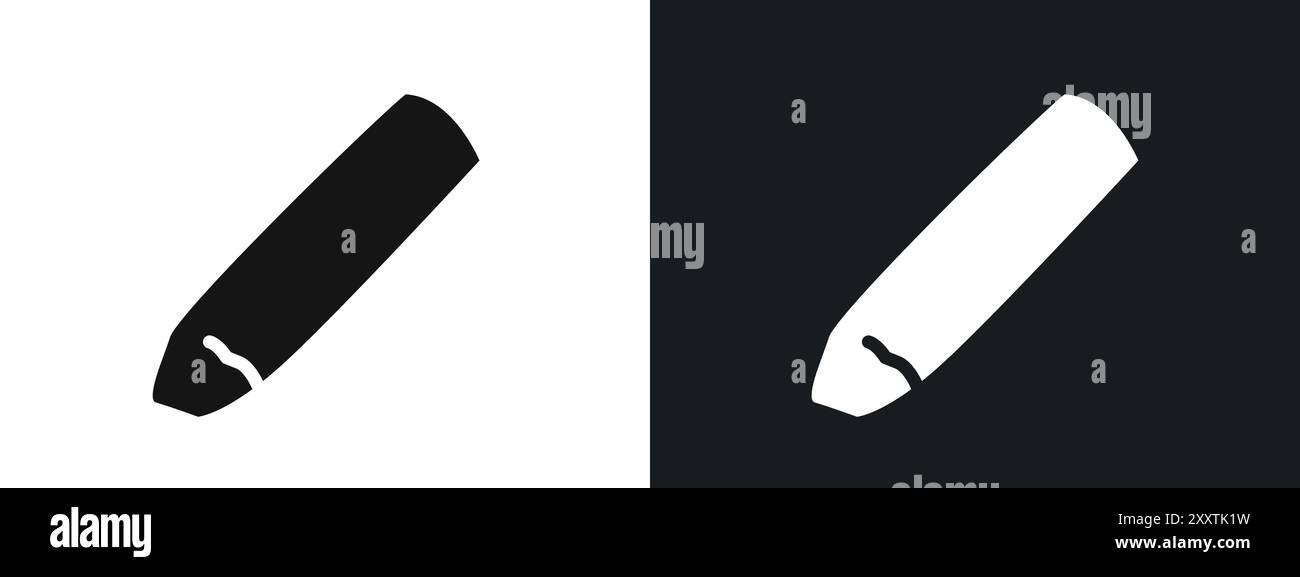 Chalk icon linear vector graphics sign or symbol set for web app ui ...