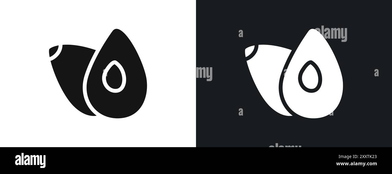 avocado icon linear vector graphics sign or symbol set for web app ui ...