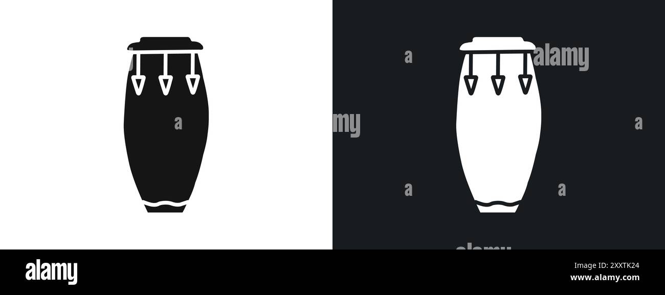 Conga drum icon linear vector graphics sign or symbol set for web app ui Stock Vector Image ...