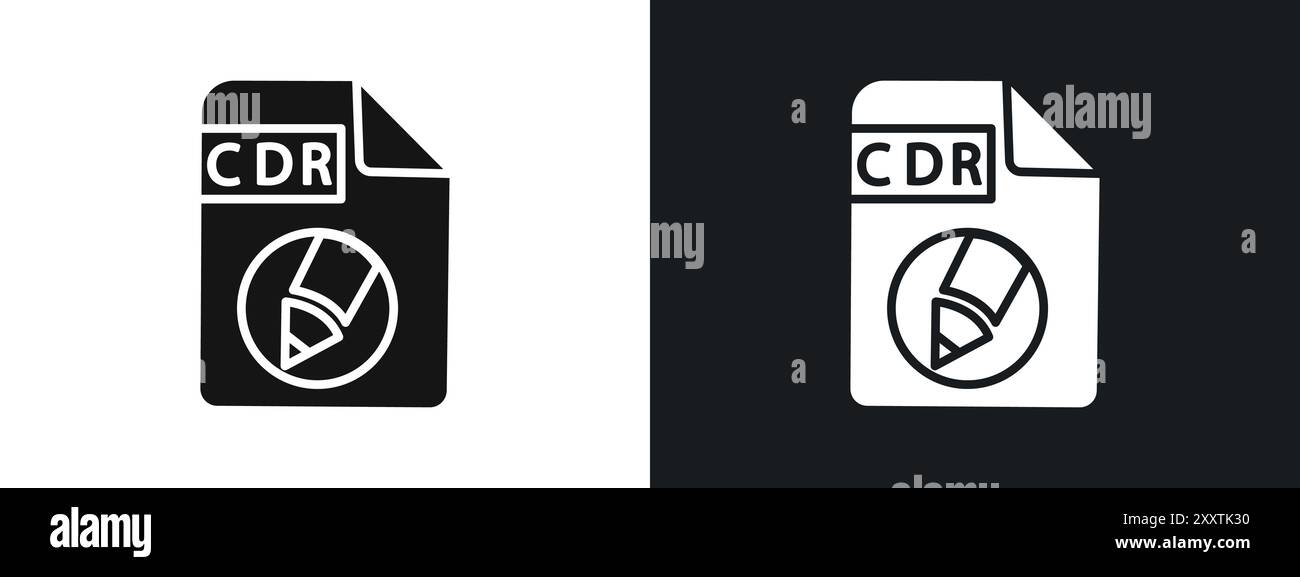 CDR file Document Icon linear vector graphics sign or symbol set for web app ui Stock Vector ...