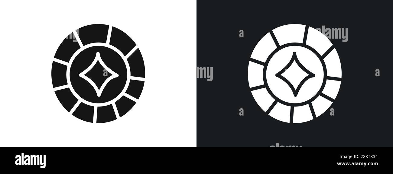 Casino Chips Icon linear vector graphics sign or symbol set for web app ui Stock Vector Image ...