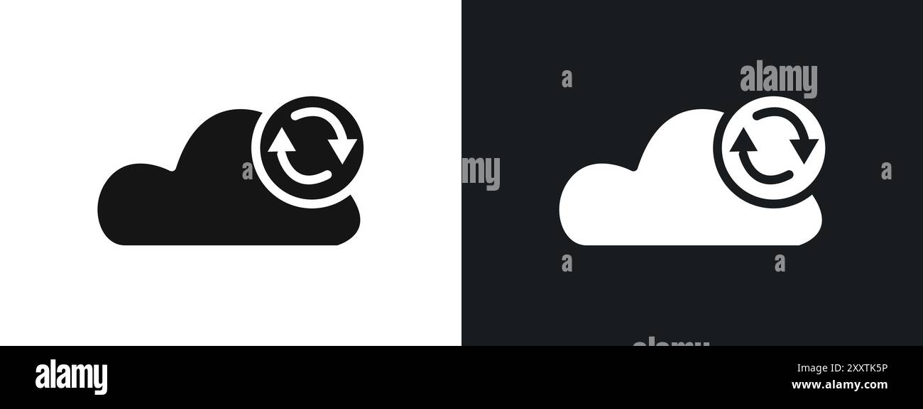 Data Synchronization Icon Linear Vector Graphics Sign Or Symbol Set For