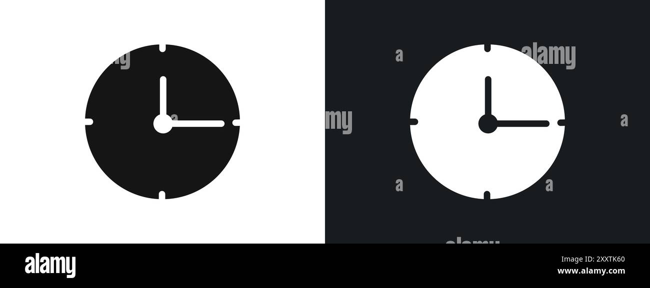 Clock icon linear vector graphics sign or symbol set for web app ui Stock Vector Image & Art - Alamy