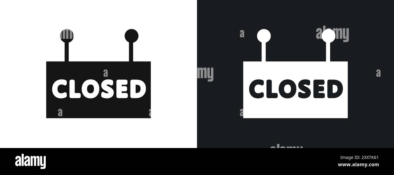 Closed Sign Icon linear vector graphics sign or symbol set for web app ui Stock Vector Image ...