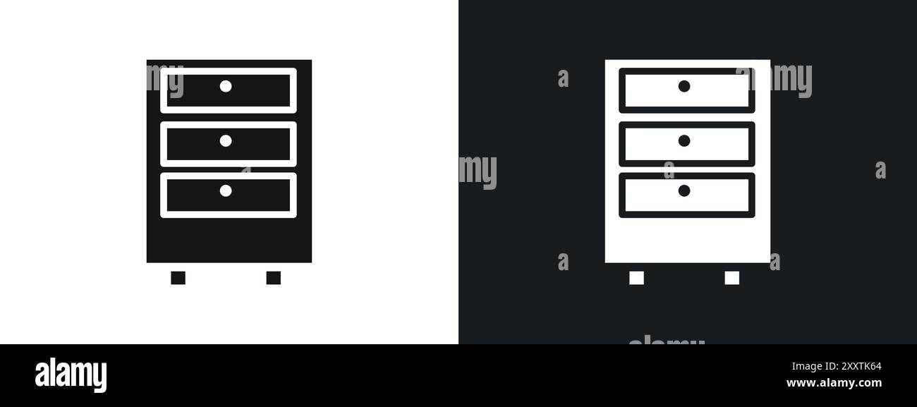 Chest of drawers icon linear vector graphics sign or symbol set for web app ui Stock Vector ...