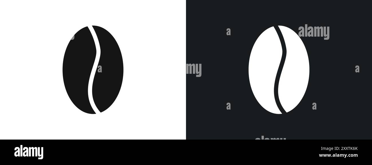 Coffee beans icon linear vector graphics sign or symbol set for web app ...