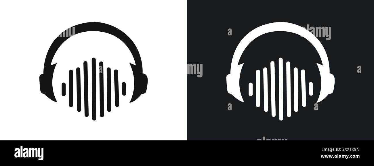 Dj icon linear vector graphics sign or symbol set for web app ui Stock ...