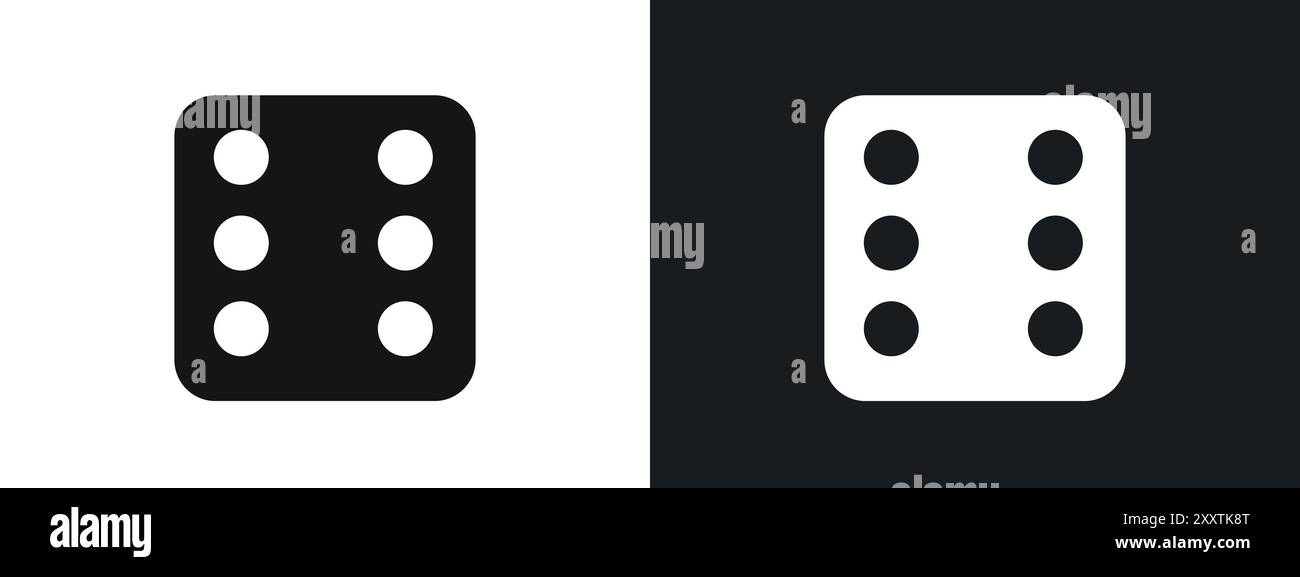 Dice Six Icon linear vector graphics sign or symbol set for web app ui Stock Vector Image & Art ...