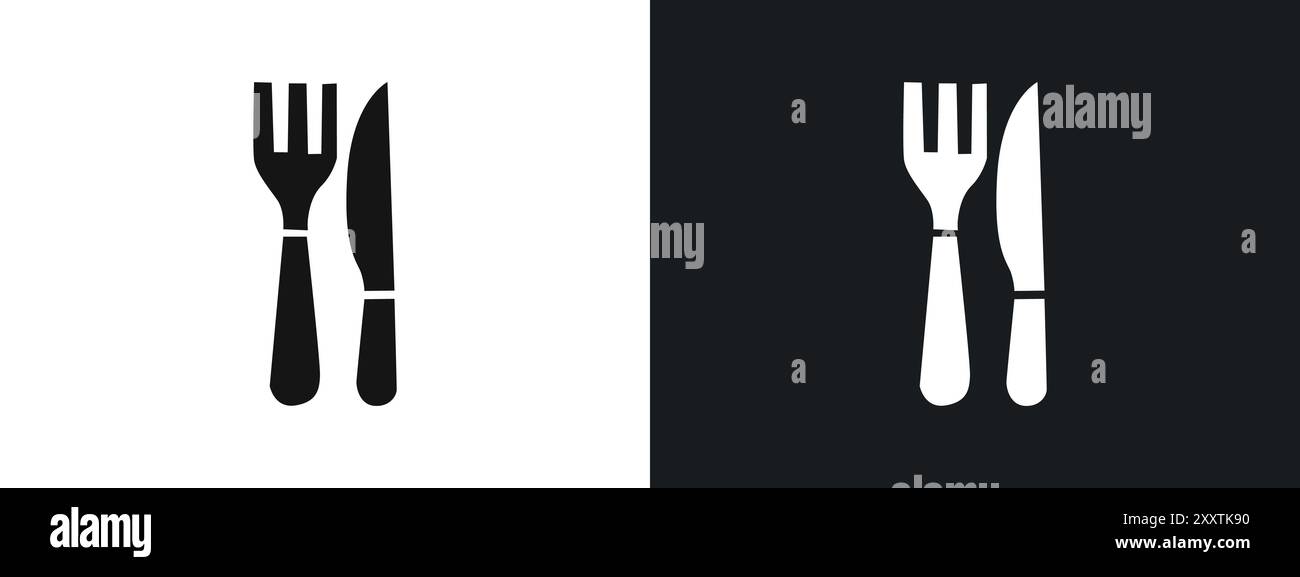 Cutlery icon linear vector graphics sign or symbol set for web app ui ...