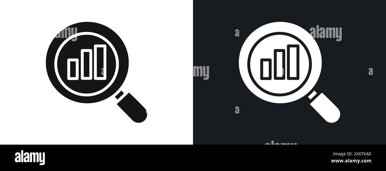 data analysis icon linear vector graphics sign or symbol set for web ...