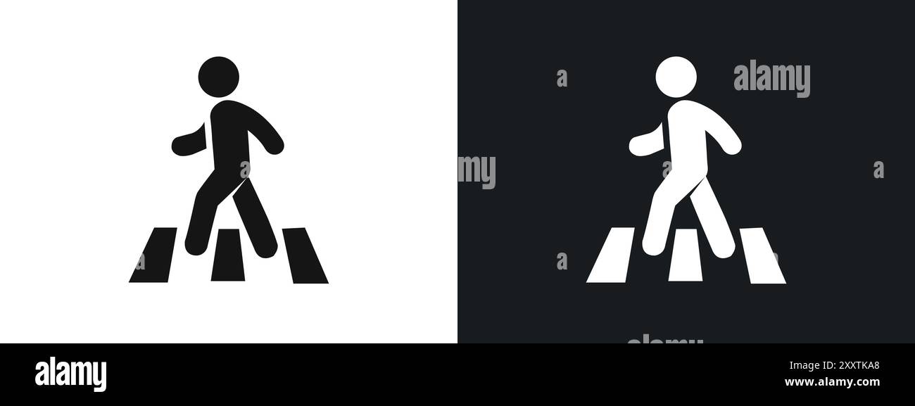 Crosswalk icon linear vector graphics sign or symbol set for web app ui Stock Vector Image & Art ...