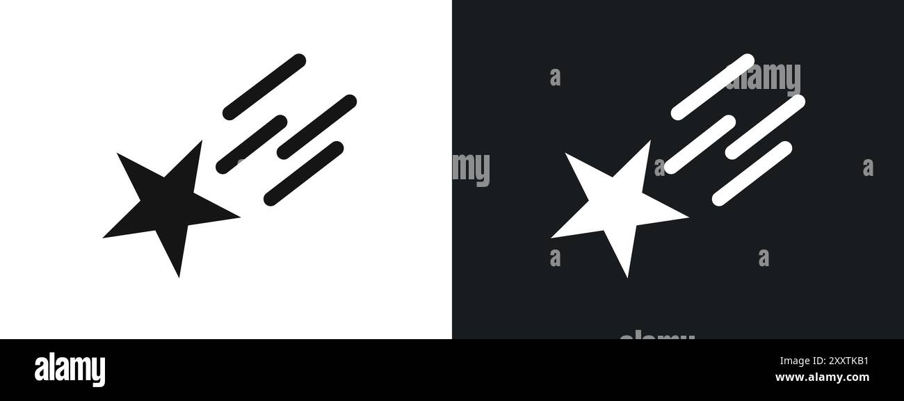 Falling Star Icon linear vector graphics sign or symbol set for web app ui Stock Vector Image ...