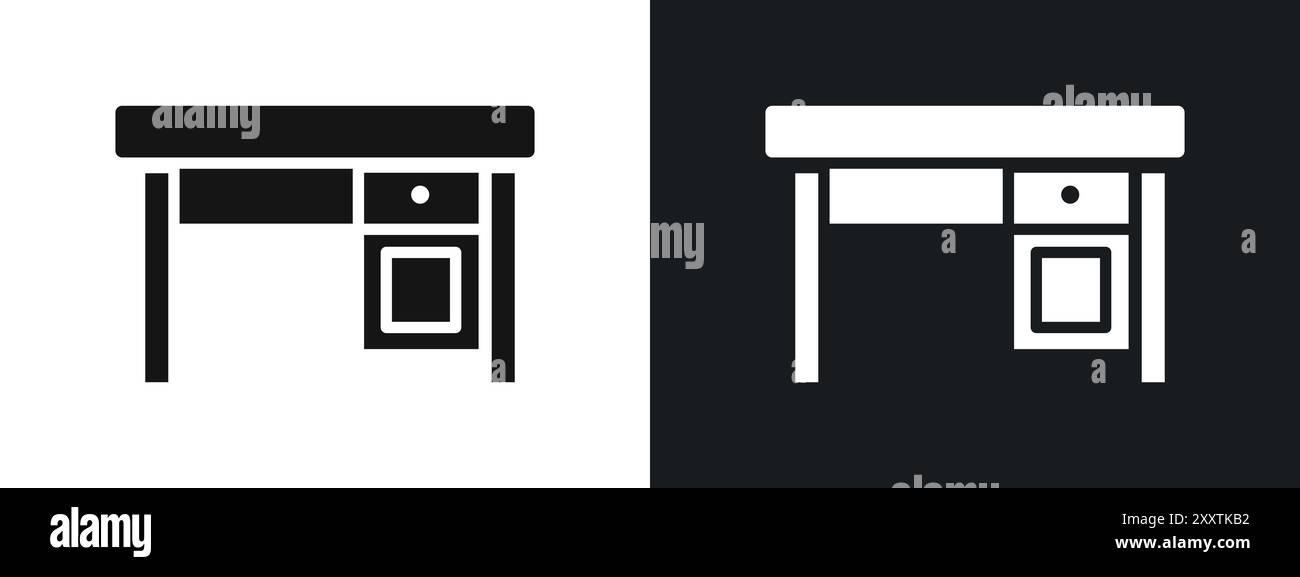 desk icon linear vector graphics sign or symbol set for web app ui Stock Vector Image & Art - Alamy