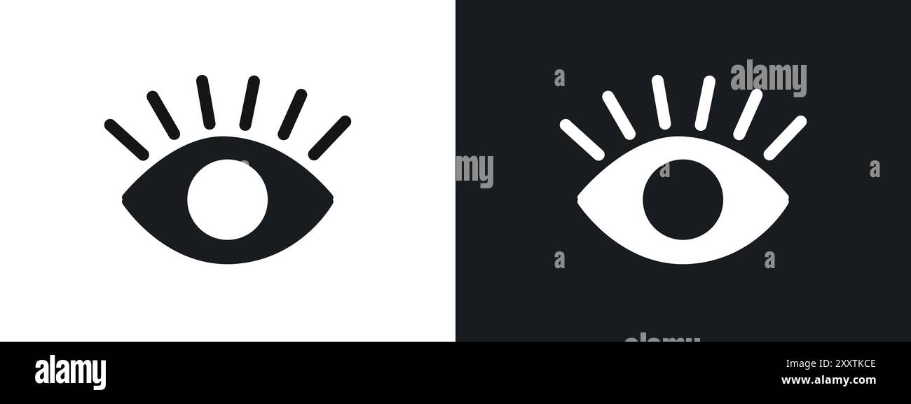 Eye Icon linear vector graphics sign or symbol set for web app ui Stock Vector Image & Art - Alamy