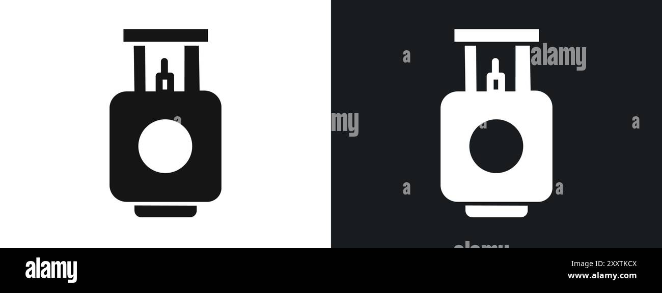 Gas cylinder icon linear vector graphics sign or symbol set for web app ...