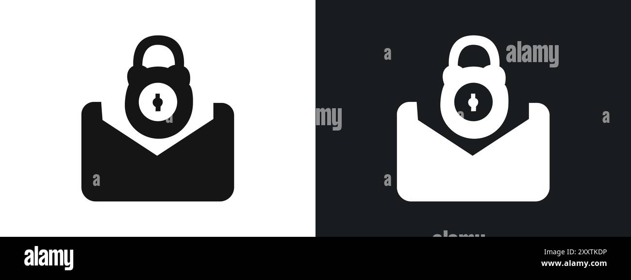 Email security key icon linear vector graphics sign or symbol set for web app ui Stock Vector ...