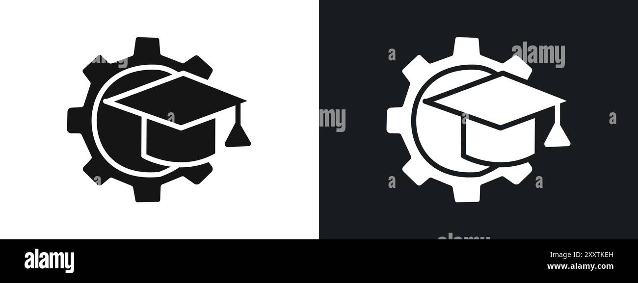 Engineering Education Map linear vector graphics sign or symbol set for web app ui Stock Vector ...