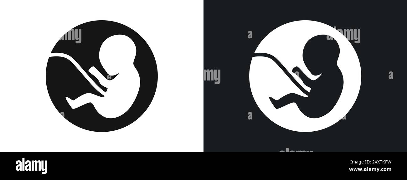 Embryo Child icon linear vector graphics sign or symbol set for web app ui Stock Vector Image ...