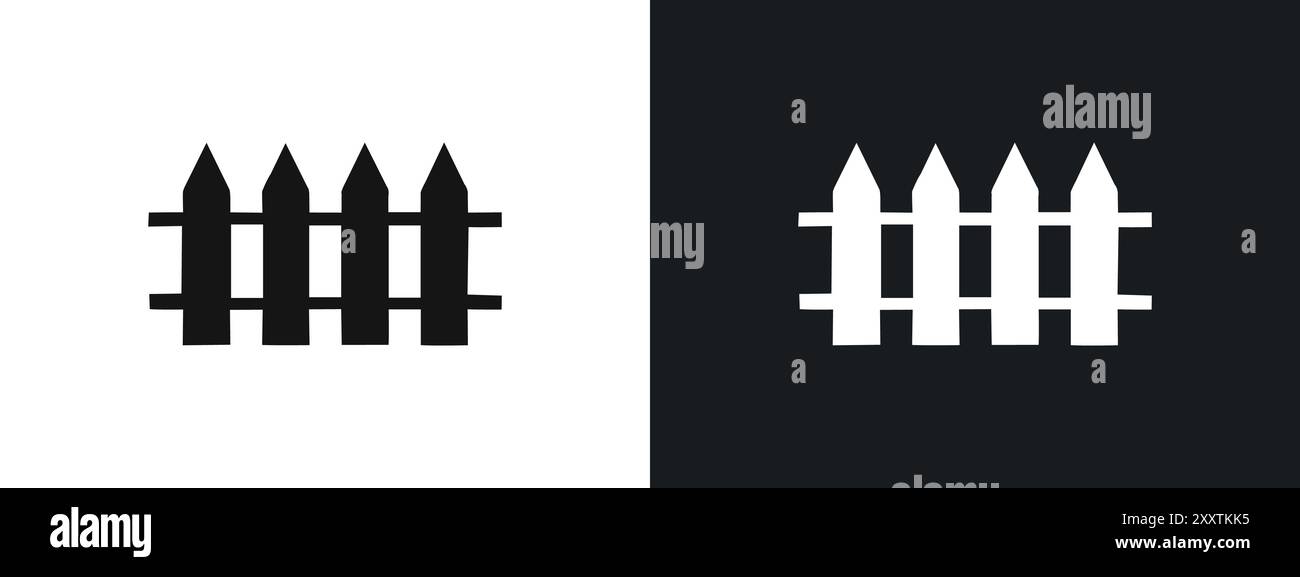 fence icon linear vector graphics sign or symbol set for web app ui ...