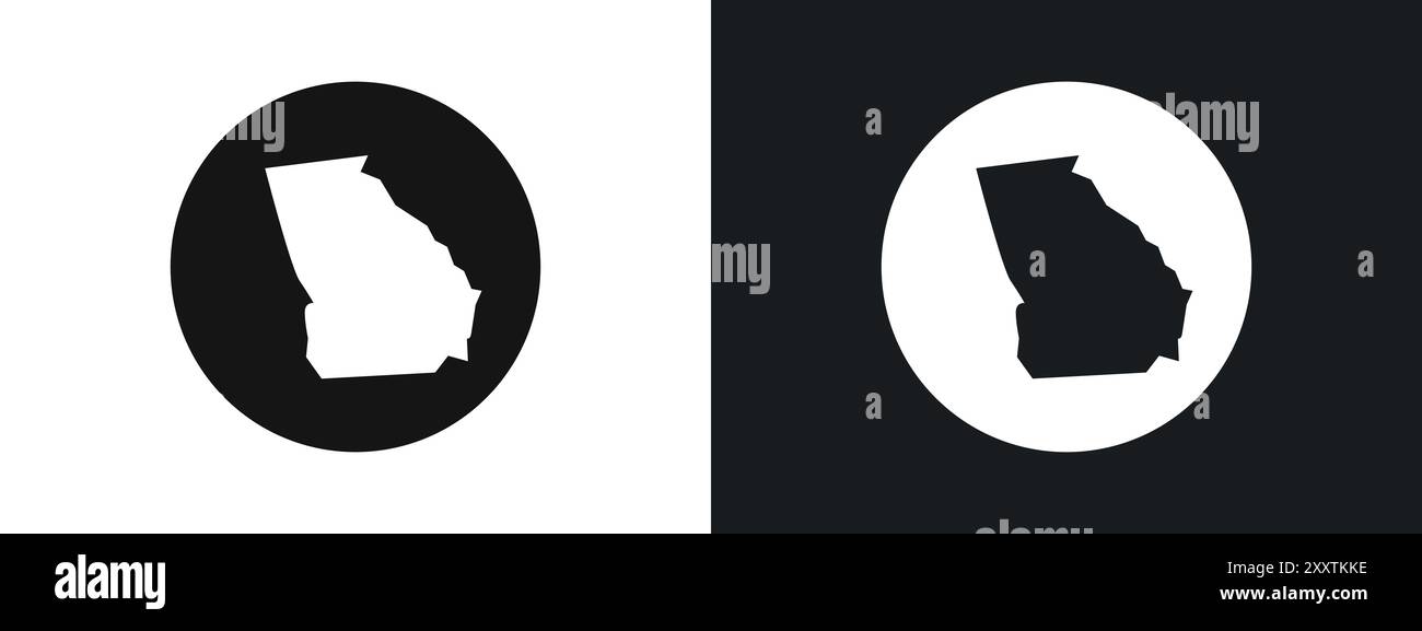 Georgia icon linear vector graphics sign or symbol set for web app ui ...