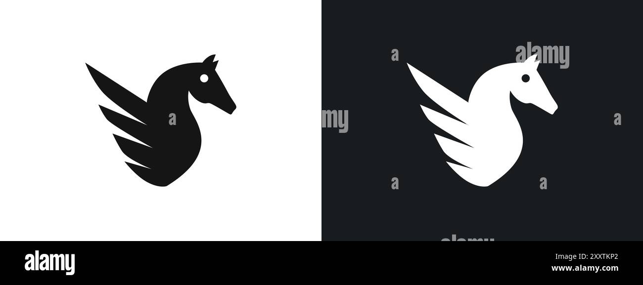 Pegasus icon linear vector graphics sign or symbol set for web app ui Stock Vector Image & Art ...