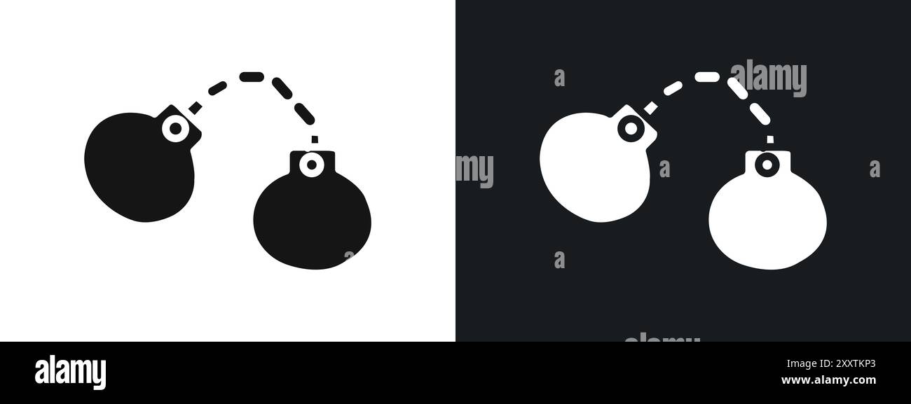 Handcuffs icon linear vector graphics sign or symbol set for web app ui Stock Vector Image & Art ...