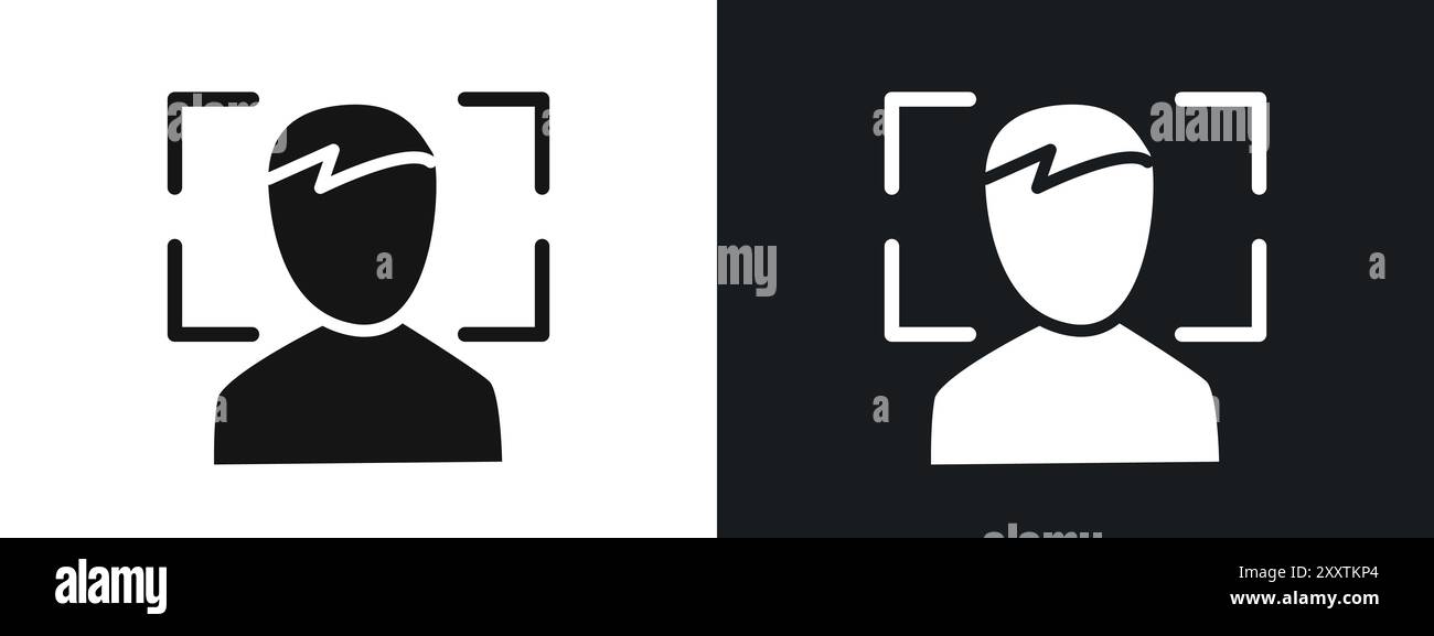 face detection icon linear vector graphics sign or symbol set for web app ui Stock Vector Image ...