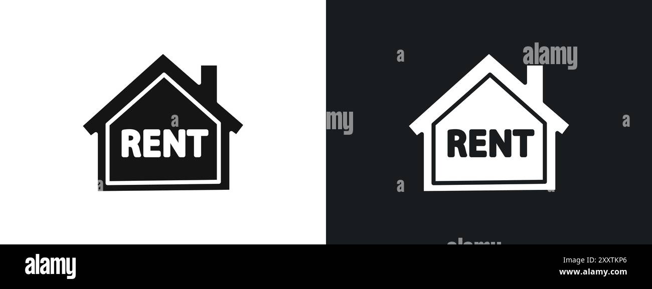 House rent icon linear vector graphics sign or symbol set for web app ...
