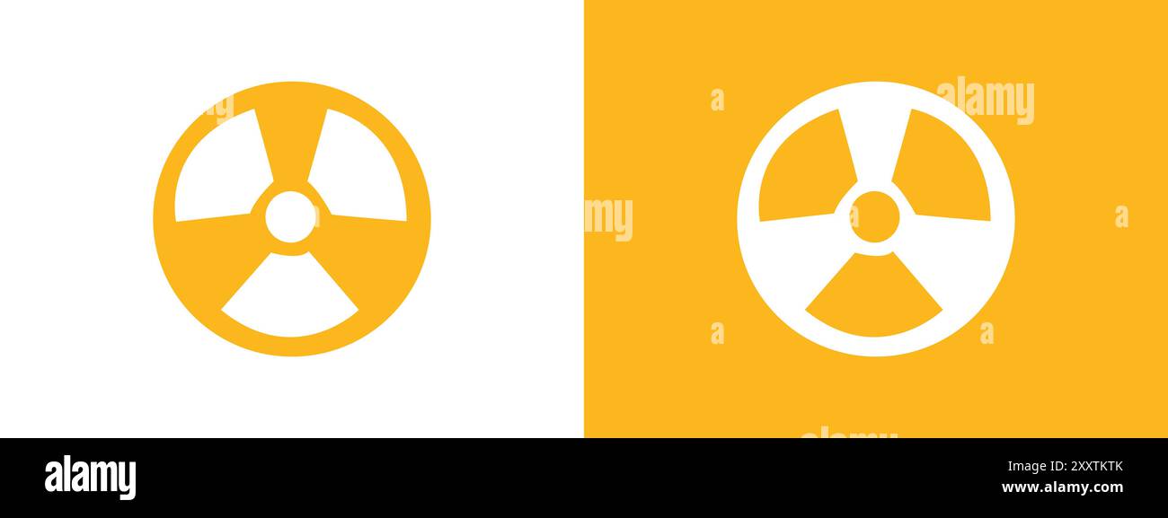 Radiation Hazard Keep Out icon linear vector graphics sign or symbol set for web app ui Stock ...