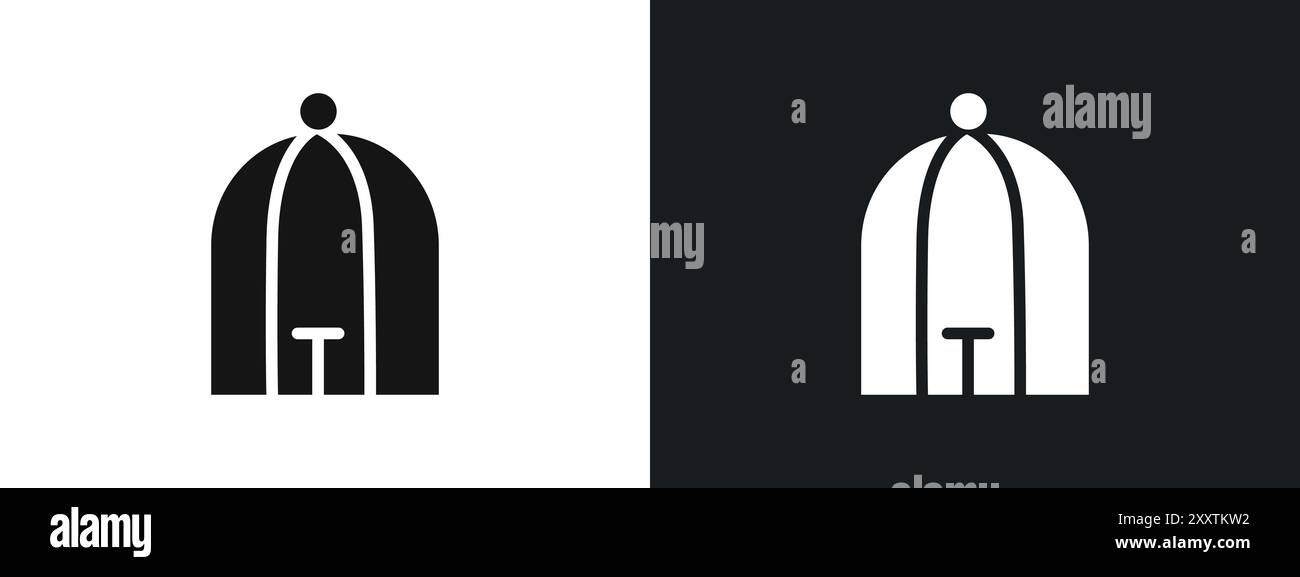 Pet cage icon linear vector graphics sign or symbol set for web app ui ...