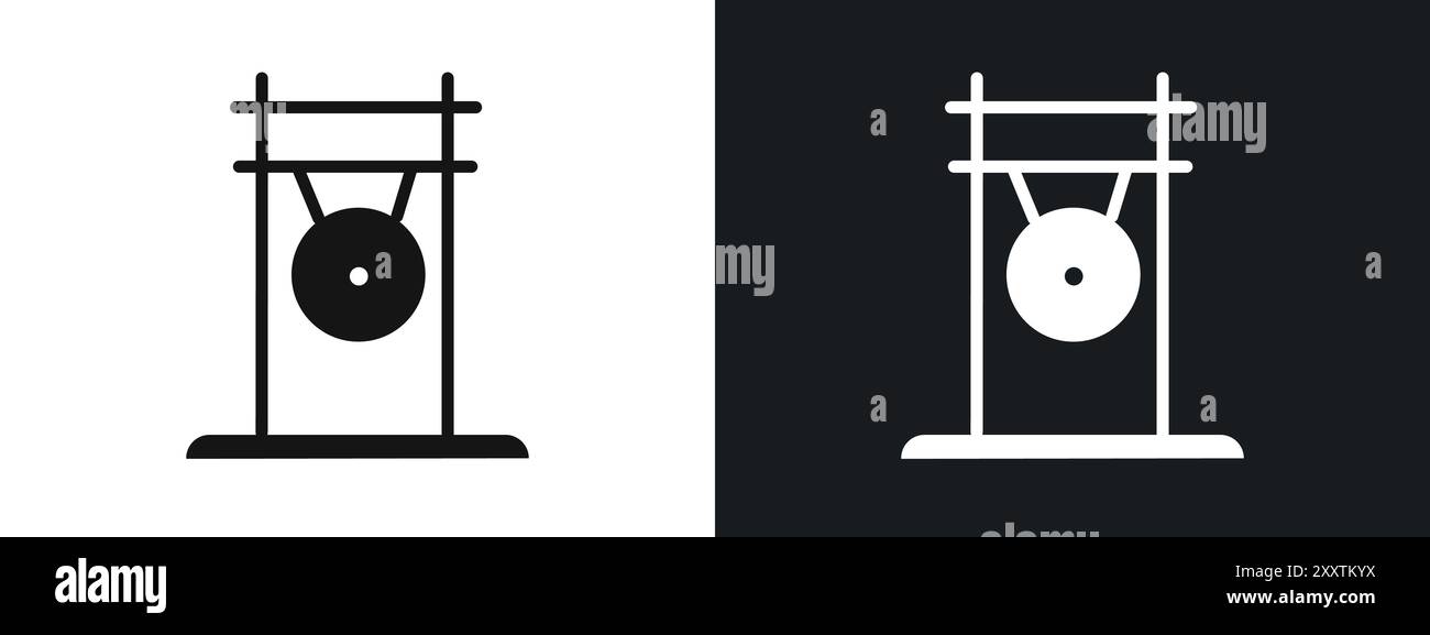 gong icon linear vector graphics sign or symbol set for web app ui Stock Vector Image & Art - Alamy