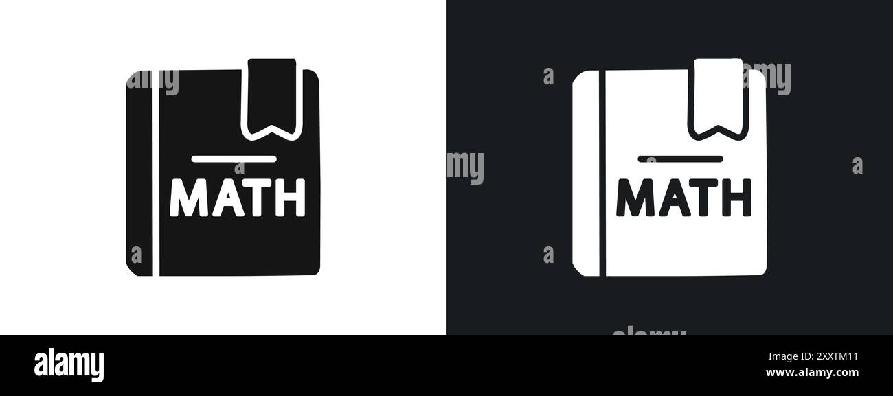 Maths book icon linear vector graphics sign or symbol set for web app ui Stock Vector Image ...