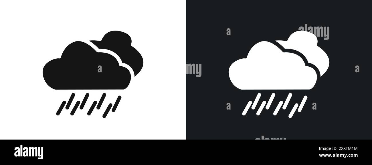 Rain Icon linear vector graphics sign or symbol set for web app ui Stock Vector Image & Art - Alamy