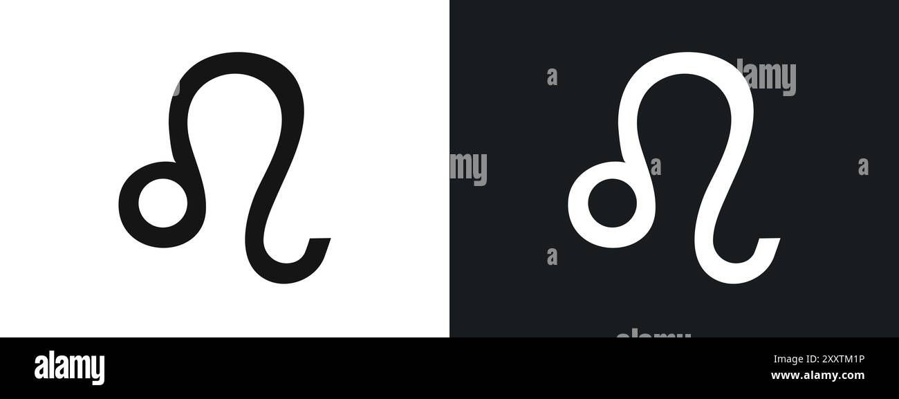 Leo zodiac sign icon linear vector graphics sign or symbol set for web ...