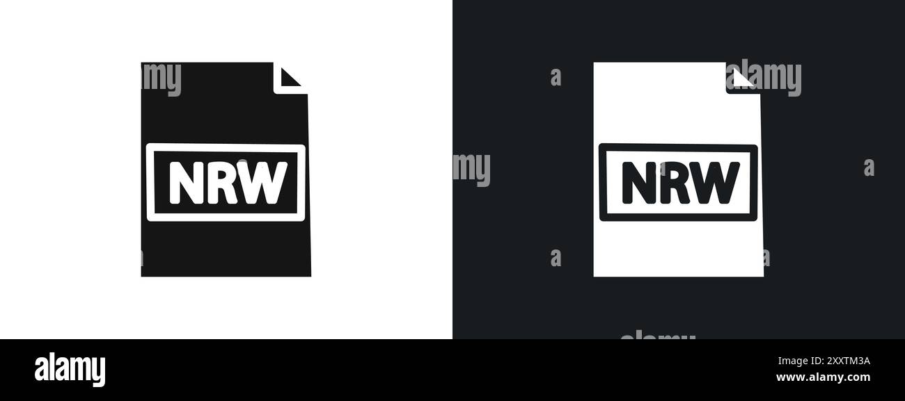 NRW File Document Icon linear vector graphics sign or symbol set for web app ui Stock Vector ...