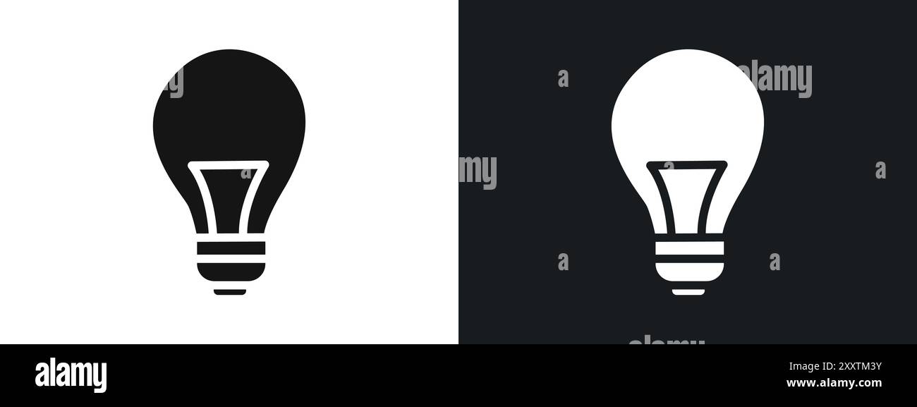 Lightbulb icon linear vector graphics sign or symbol set for web app ui Stock Vector Image & Art ...