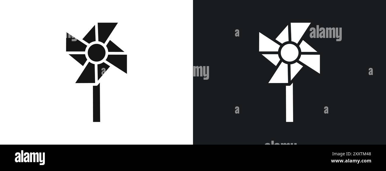 paper Windmill icon linear vector graphics sign or symbol set for web app ui Stock Vector Image ...