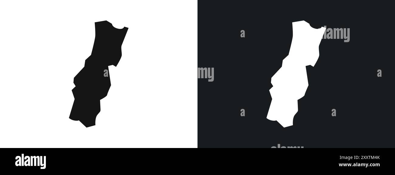 Portugal map icon linear vector graphics sign or symbol set for web app ui Stock Vector Image ...