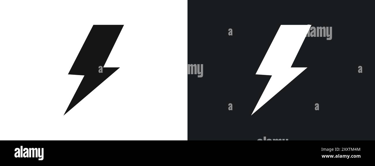 lightning bolt icon linear vector graphics sign or symbol set for web app ui Stock Vector Image ...