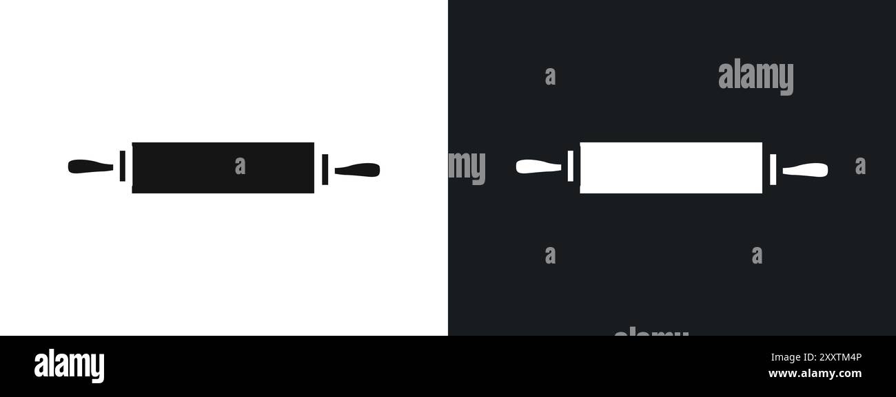Rolling Pin Icon Linear Vector Graphics Sign Or Symbol Set For Web App Ui Stock Vector Image