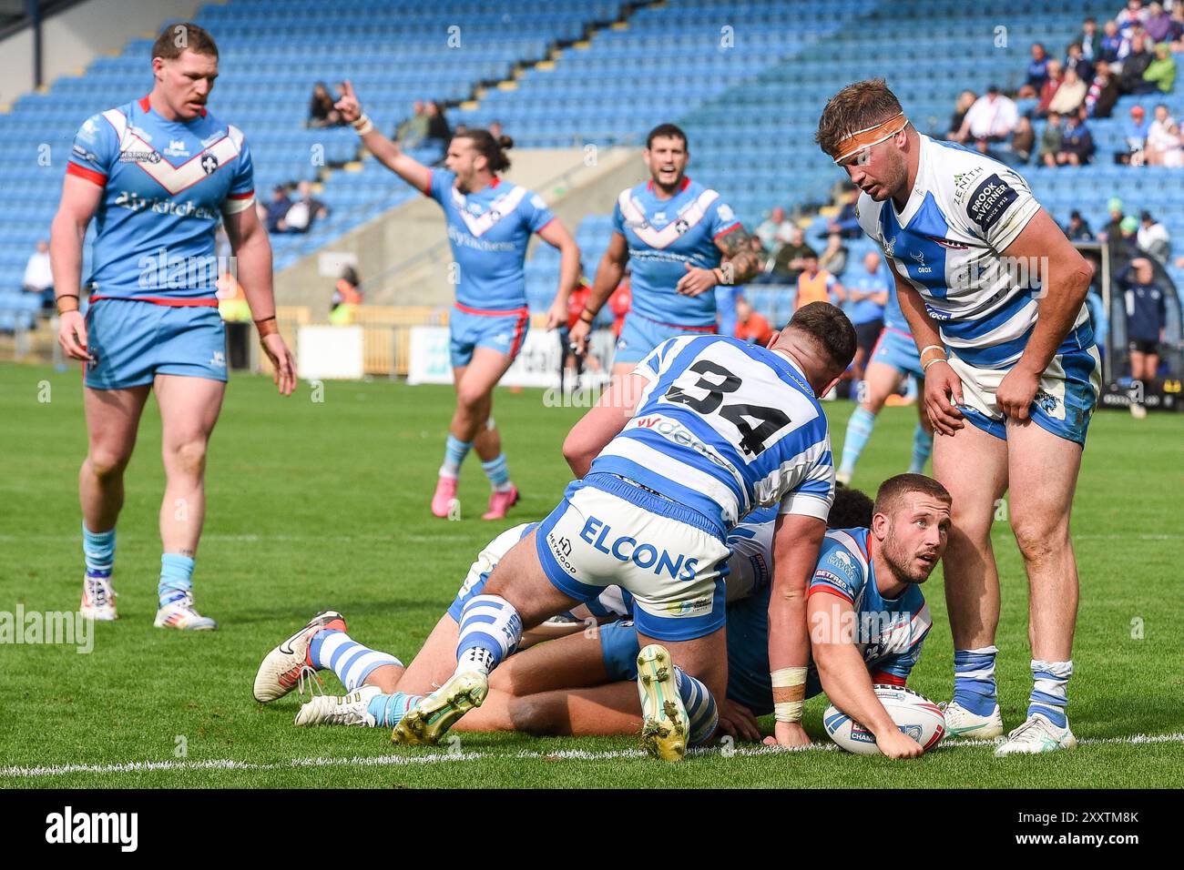 Halifax, England - 25th August 2024 - Wakefield Trinity's Thomas Doyle ...