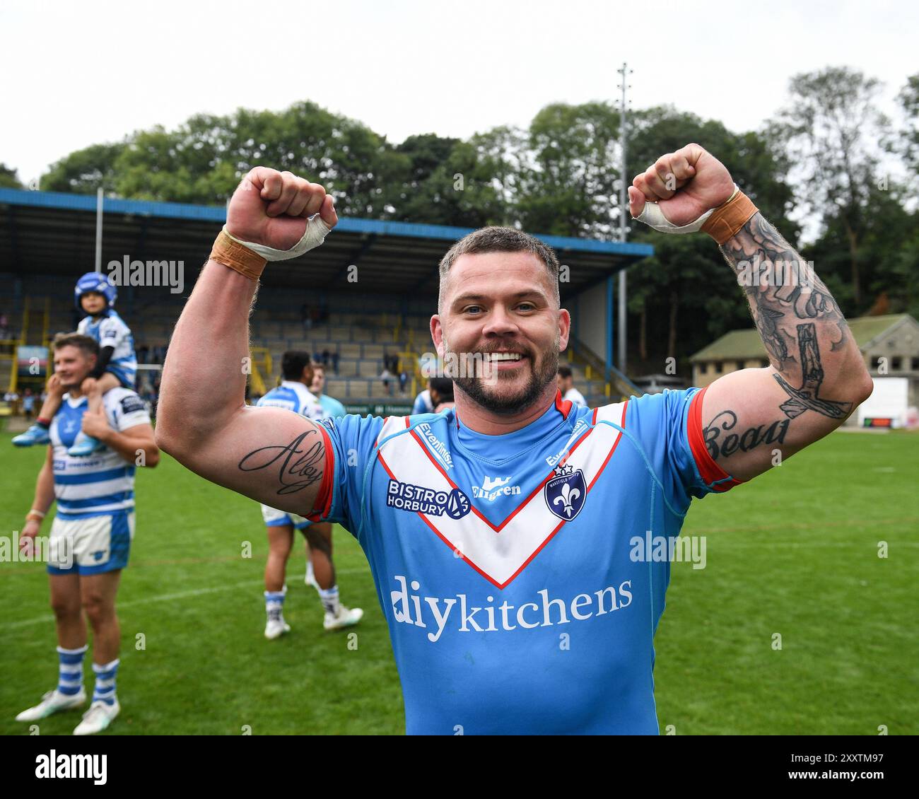 Halifax, England - 25th August 2024 - Wakefield Trinity's Liam Hood ...