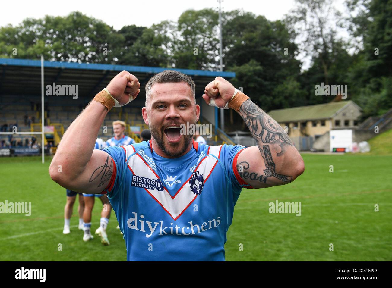 Halifax, England - 25th August 2024 - Double try scorer Wakefield ...
