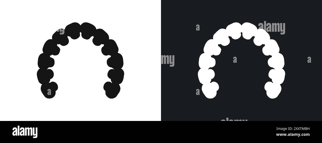 lingual braces icon linear vector graphics sign or symbol set for web app ui Stock Vector Image ...