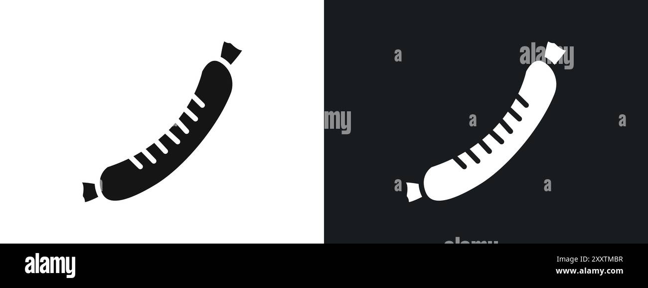 Sausage icon linear vector graphics sign or symbol set for web app ui Stock Vector Image & Art ...