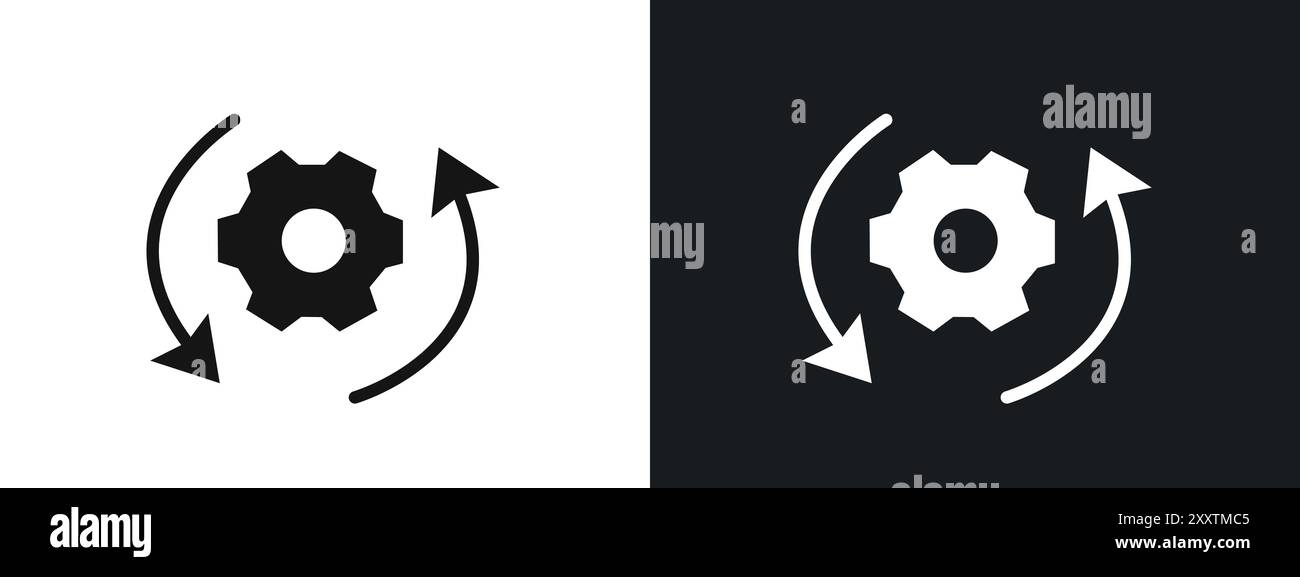 processing icon linear vector graphics sign or symbol set for web app ui Stock Vector Image ...