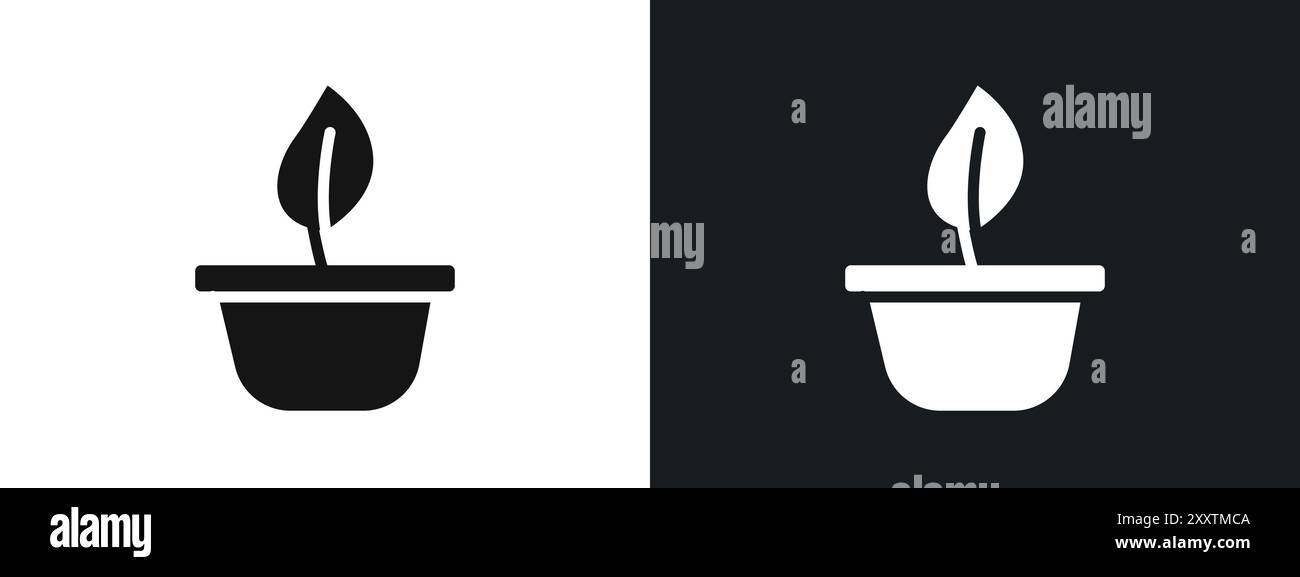 Plant icon linear vector graphics sign or symbol set for web app ui ...