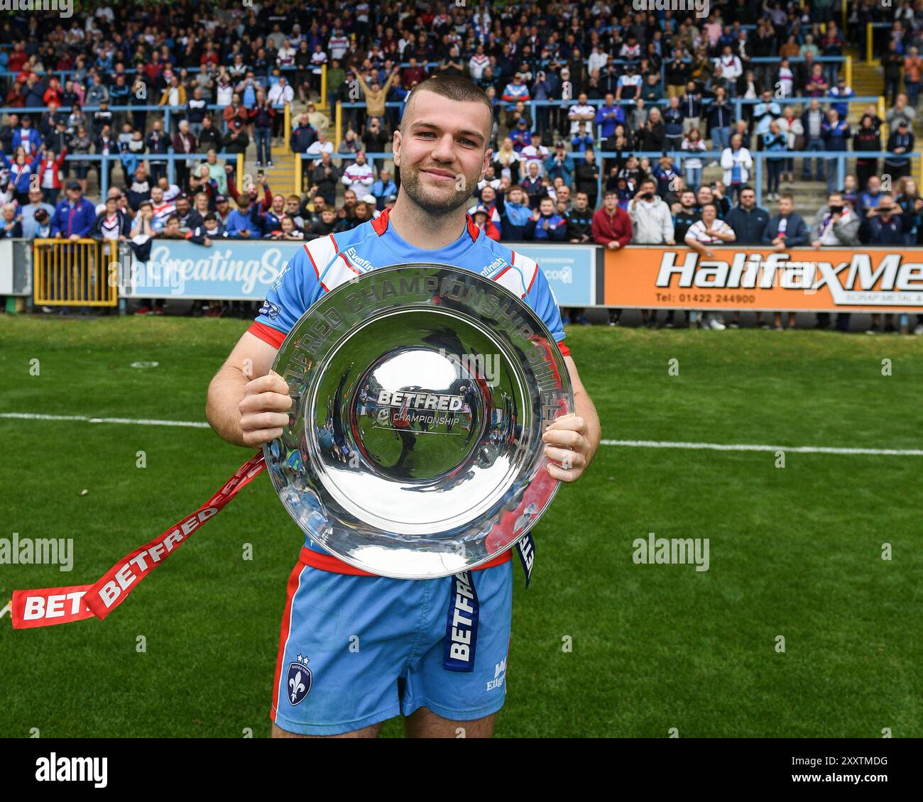 Halifax, England - 25th August 2024 - Wakefield Trinity's Max Jowitt ...